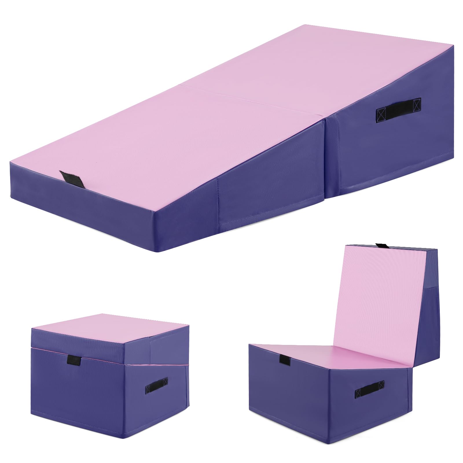 48‘’ x 24’’ Folding Incline Cheese Wedge Mat with Waterproof Cover ...